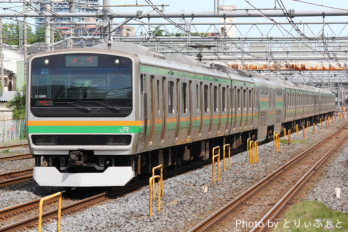 Train-Directory JR東日本E231系ヤマU586編成の写真一覧