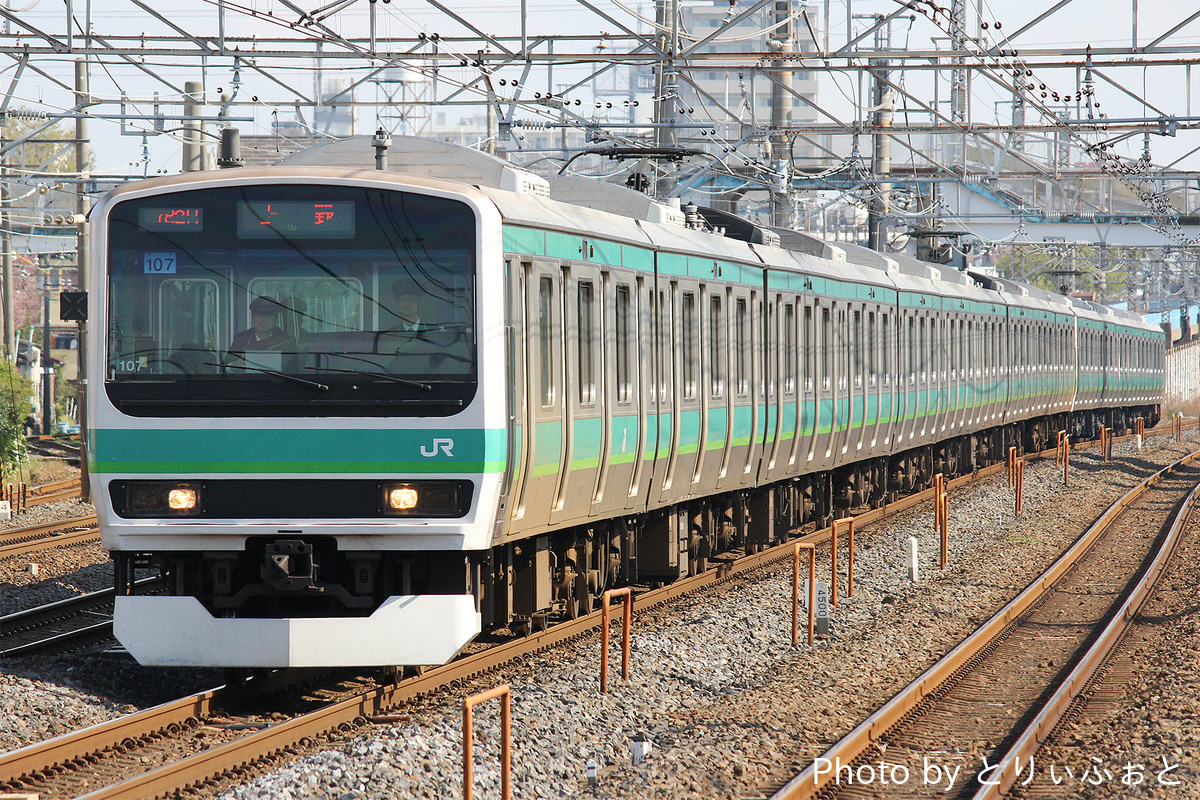 松戸車両センター E231系 マト107編成 の写真 |鉄道写真投稿サイトTrain-Directory